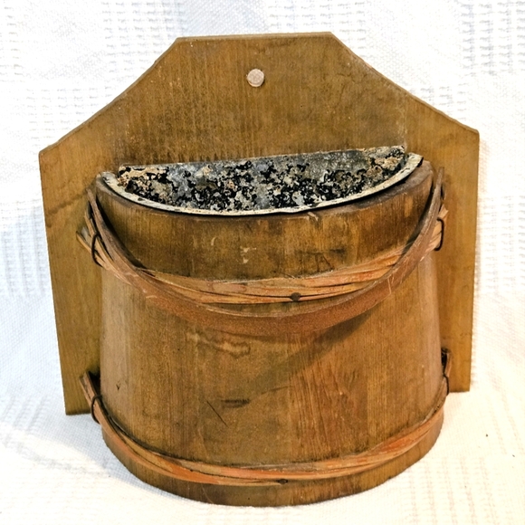 American Vintage | Accents | Vintage Wooden Handmade Half Bucket Wall ...